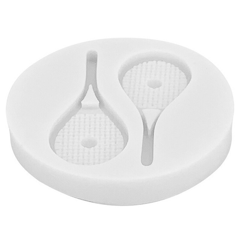 Tennis Racket Silicone Sugarcraft Mold Resin Tools Cupcake Baking Mould ...
