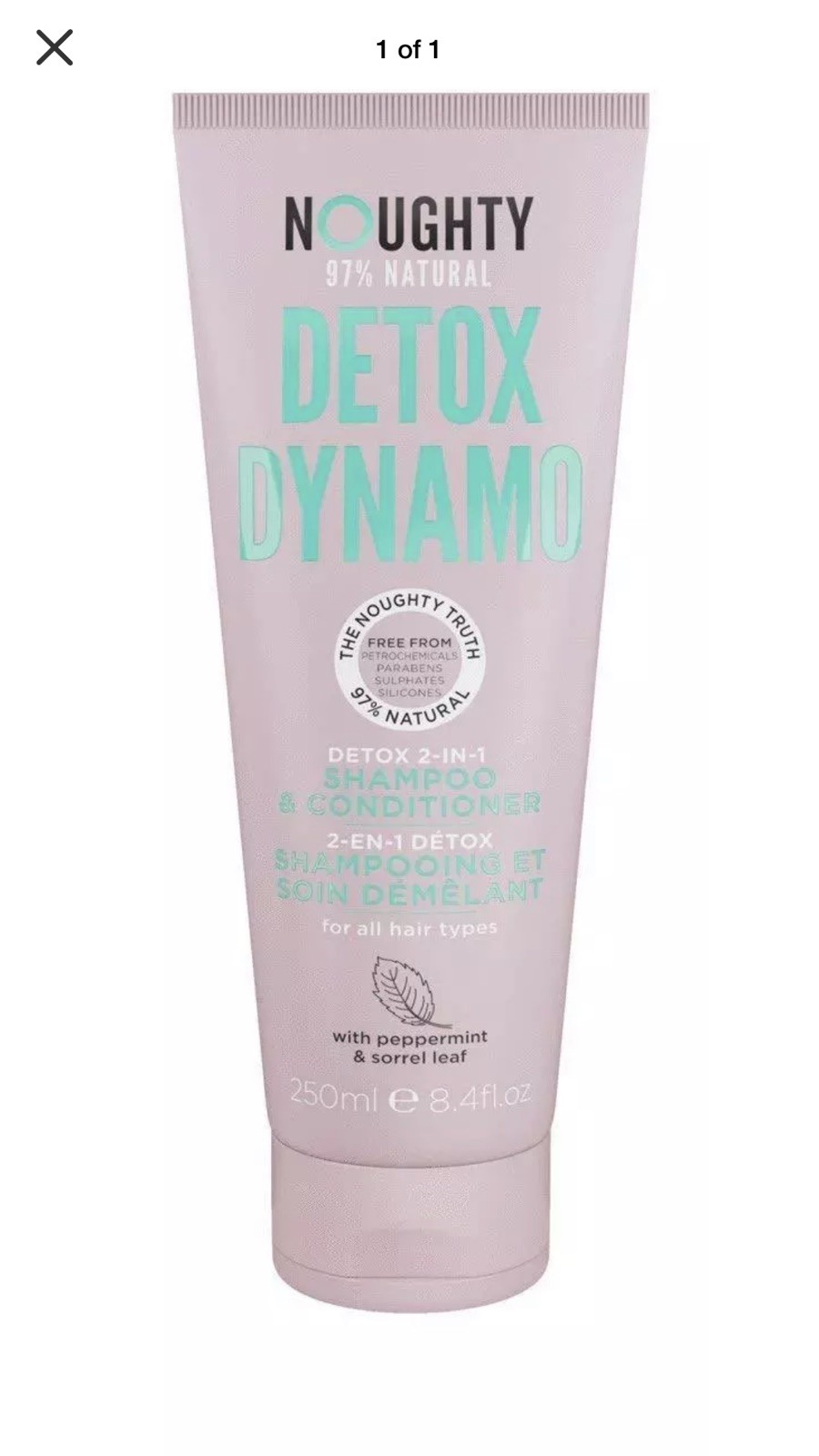 Noughty 97 Natural Detox Dynamo Shampoo and Conditioner 2in1 250ml for ...