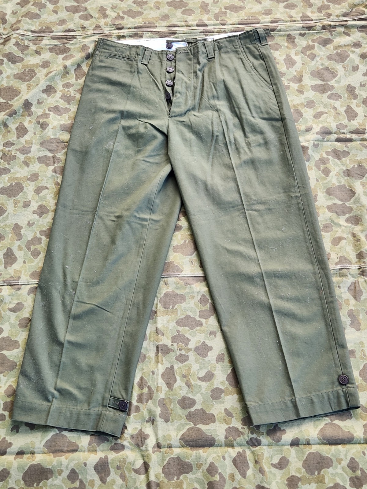 WWII US ARMY M43 M1943 PANTS TROUSERS LG 36 Airborne Paratrooper Ranger ...