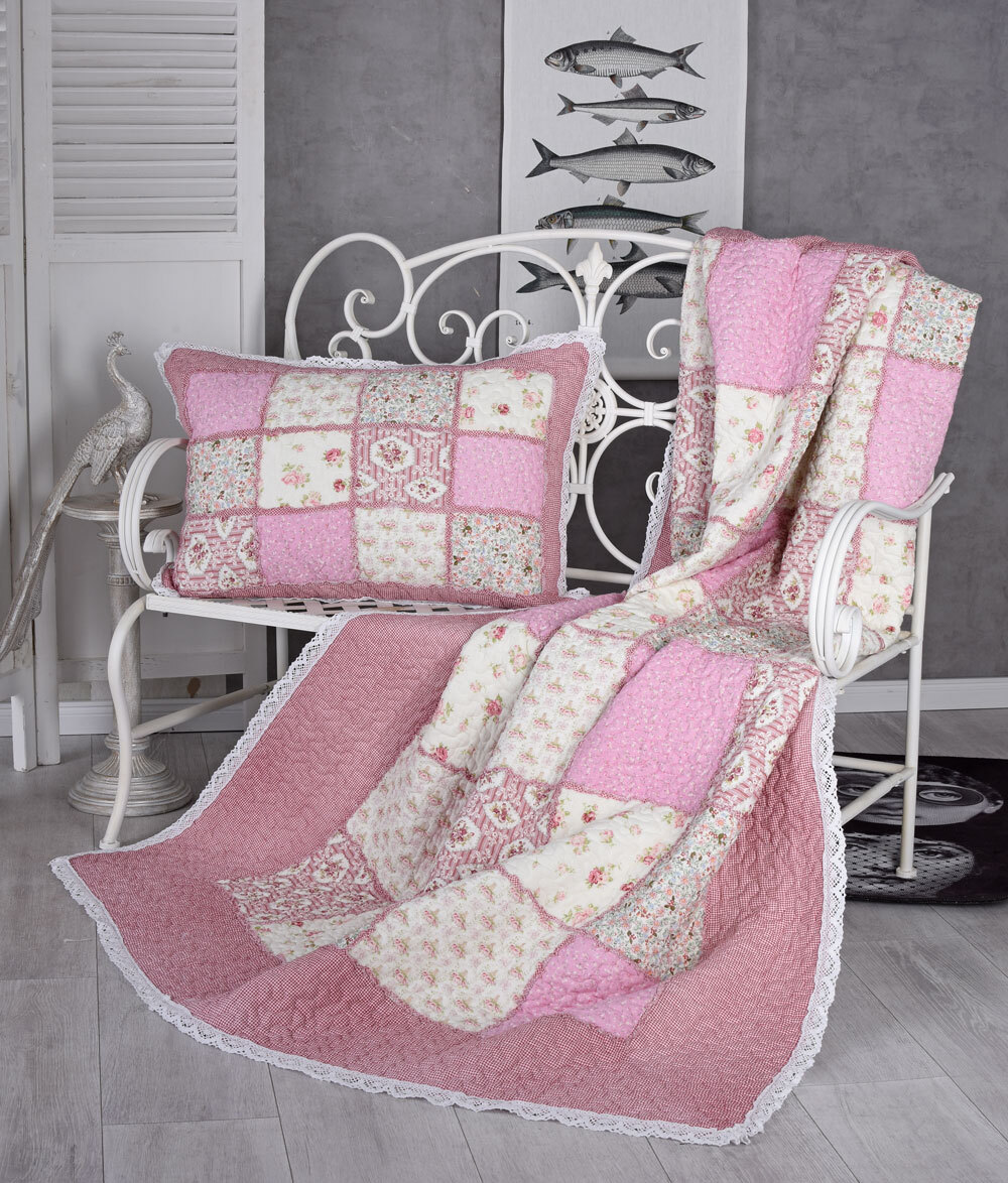 Tagesdecke Bettüberwurf Steppdecke Patchwork Patchworkdecke Landhausstil Quilt | eBay