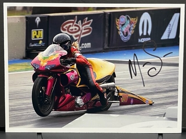 VRHTF NHRA SIGNED MELISSA SURBER PRO STOCK MOTORCYCLE 5" X 7" PHOTO | eBay