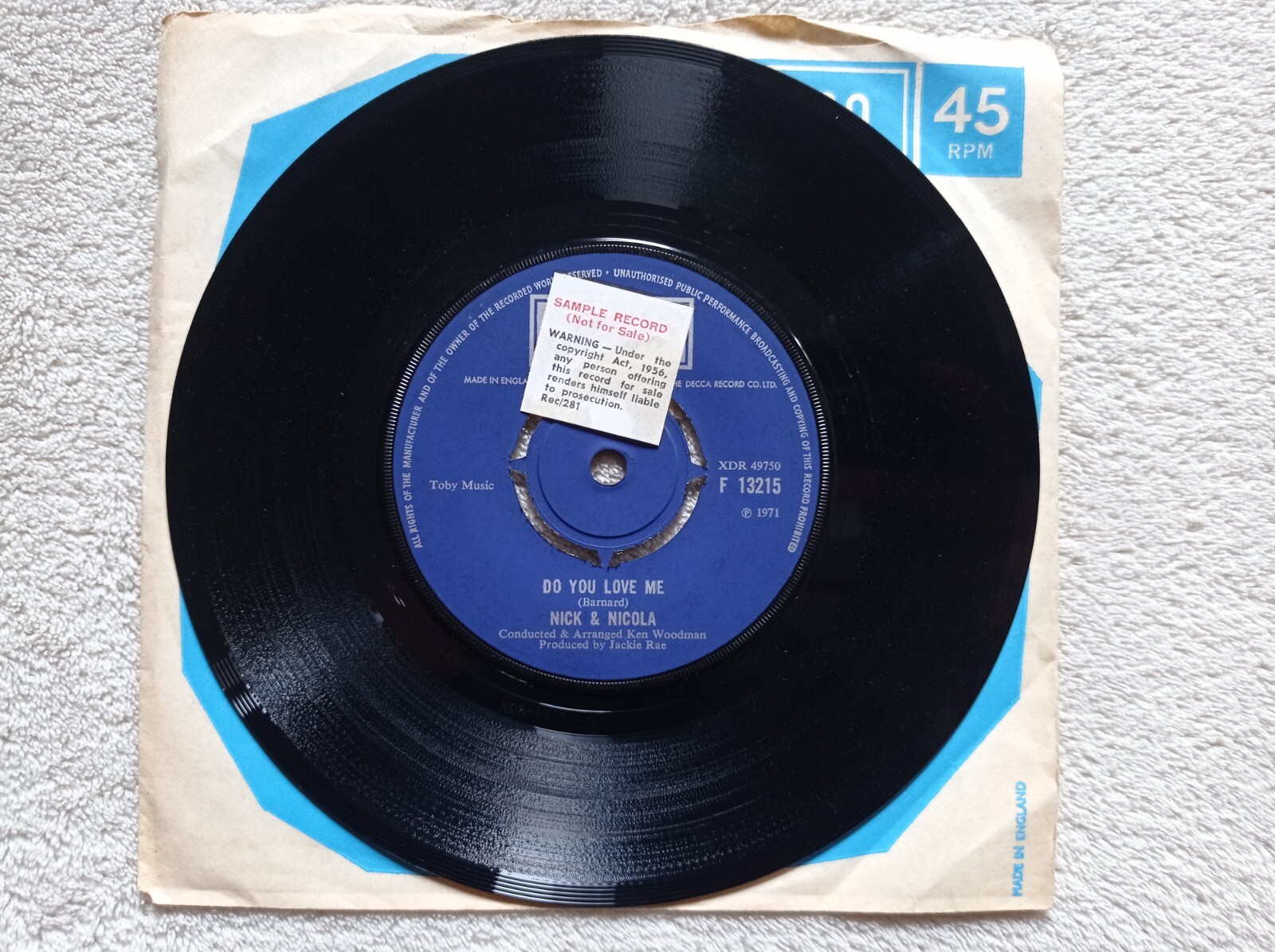 45T 7" NICK & NICOLA "Apple crumble mind" DECCA F 13215 UK 1971- | eBay