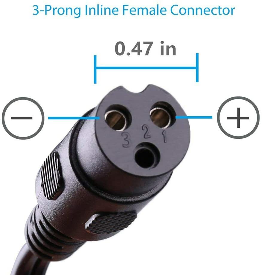 12V Battery Charger Adapter for Razor Power Rider 360 Electric Tricycle ...