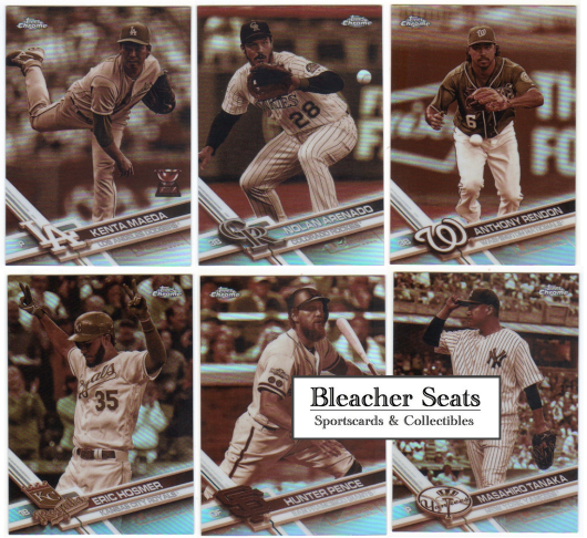 2017 Topps Chrome Baseball - Sepia Refractor Parallels - Choose Card ...