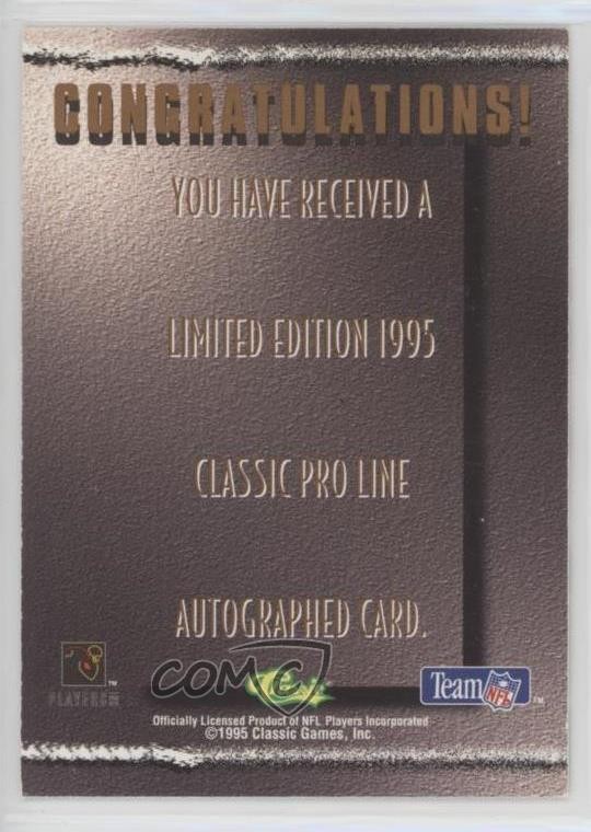 1995 Classic Pro Line Auto /1480 Jack Del Rio Auto | eBay