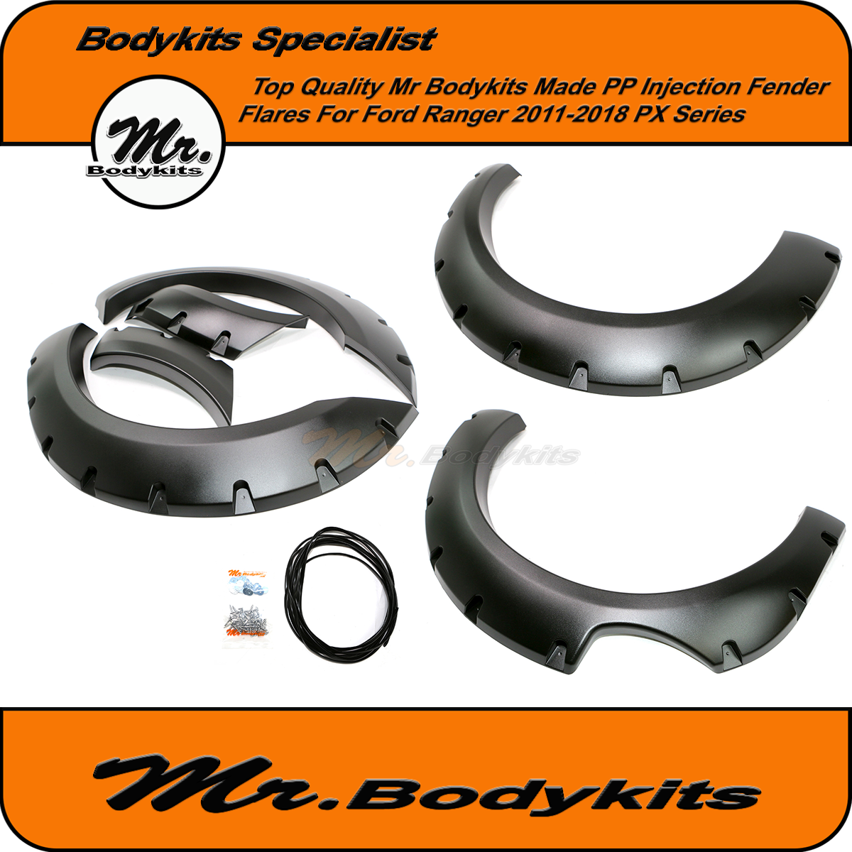 Mr Plastic Jungle Fender Guard Wheel Flare For Ford Ranger 11-18 PX I ...