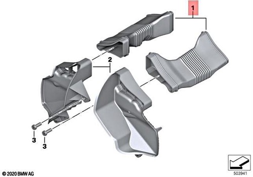 Genuine BMW K34 K35 0L13 0L33 0L23 0L43 SET OF PLEATED HOSE 13717923525 ...