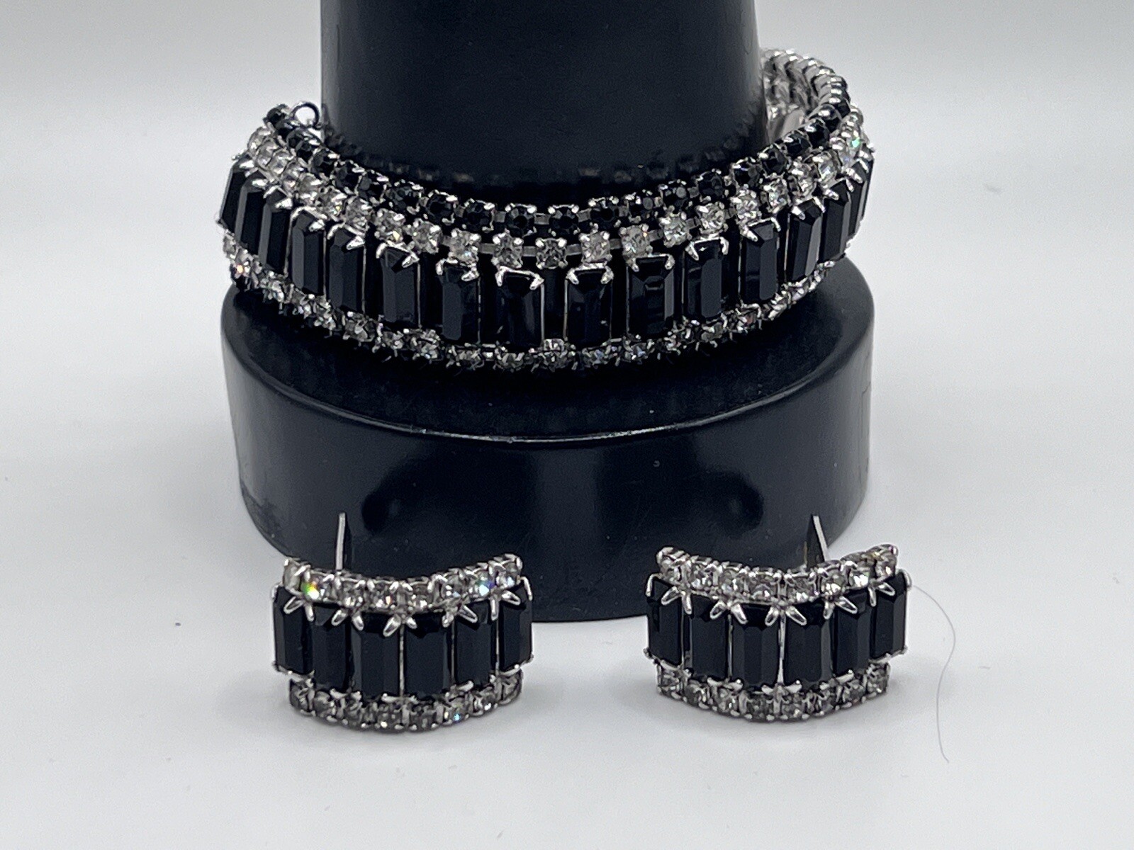 Vintage Kramer Of New York Demi Parure Bracelet Earri… - Gem