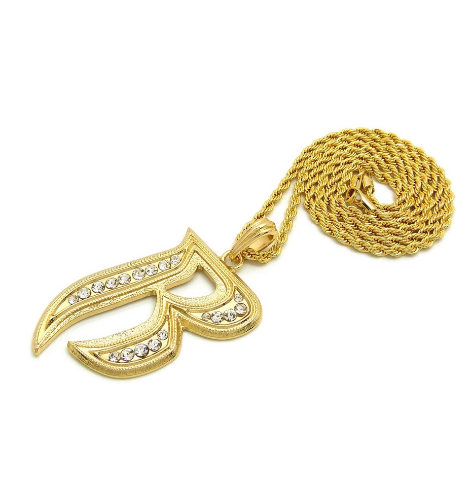 NEW 'R' RUFF RYDERS PENDANT & 24" VARIOUS CHAINS HIP HOP NECKLACES ...