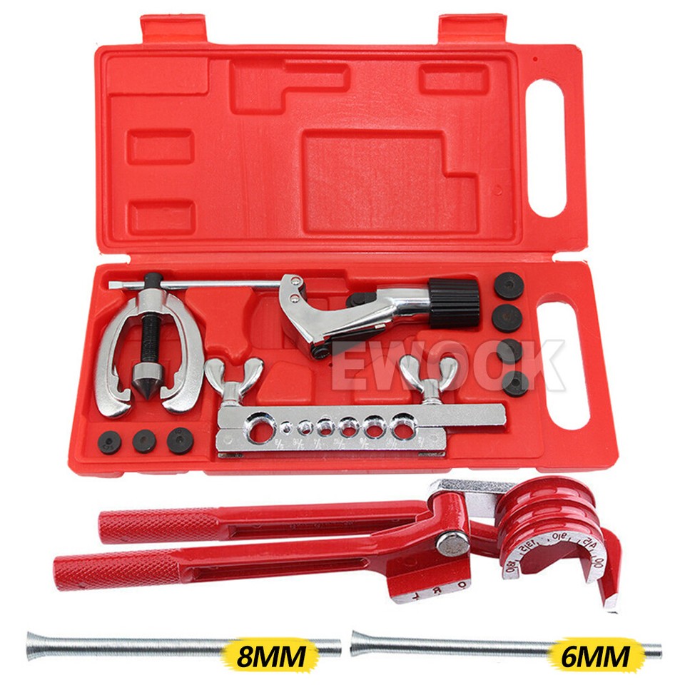 13Pcs Brake Air Line Double Flare Flaring Tool Kit Set + 3 in 1 Tube ...