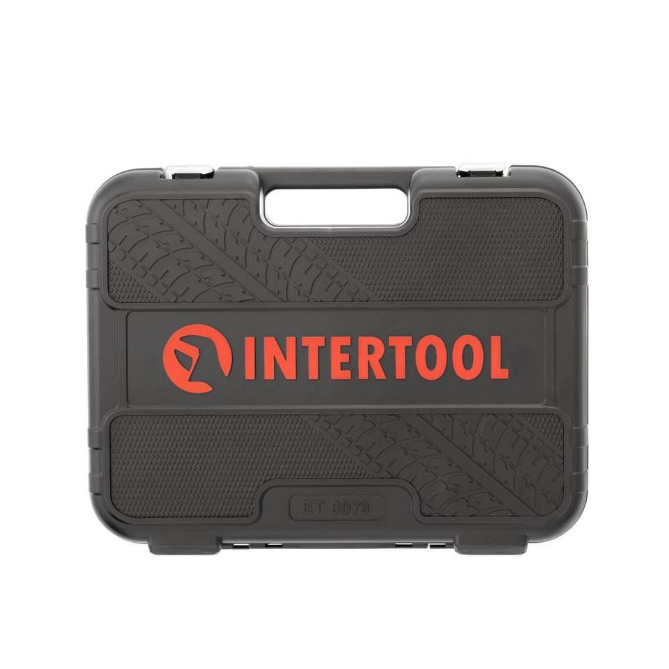 INTERTOOL 73pc 1/4" and 1/2" Ratchet Socket Wrench and Bit Set ET08 ...