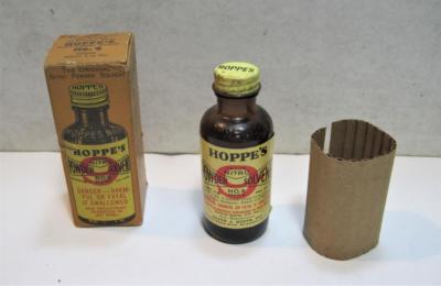 Vintage Hoppe's Nitro Powder Solvent No.9 2oz Bottle w Original Box ...