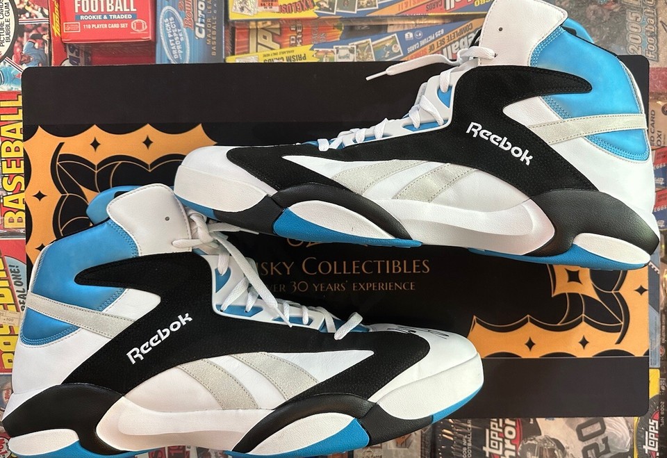 Shaq Attaq Orlando Reebok autographed shoes, Both Shoes Have Shaq Auto ...