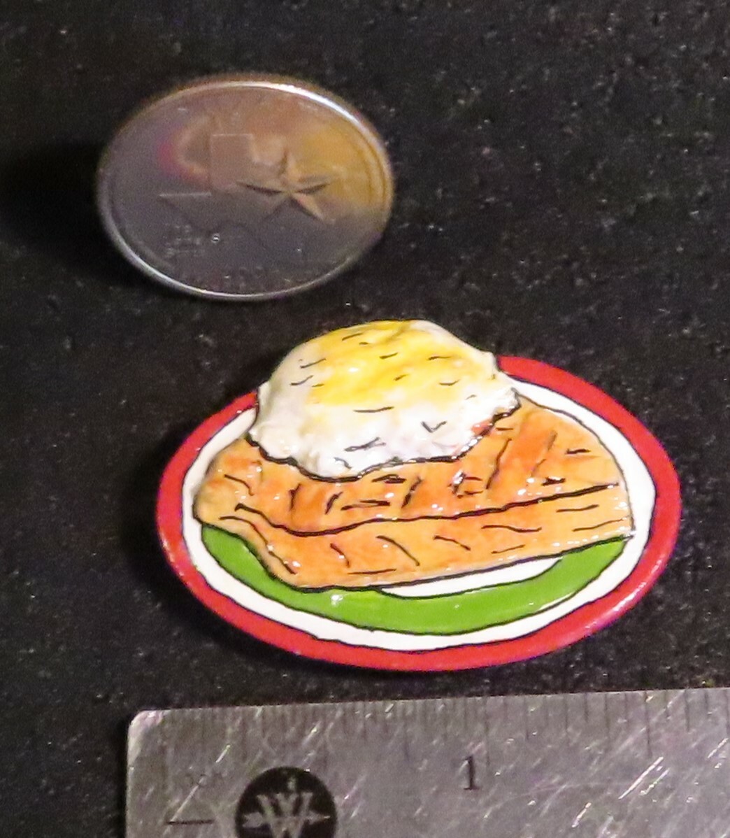 Pie Whipped Cream Wall Sign Signage Diner Button Decor AS IS 1:12 MINI ...