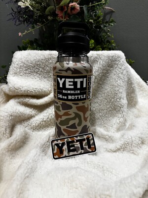 Yeti 36 oz Tan Camo Rambler Bottle w/ Chug Cap Brand New Duck Camo Sold ...