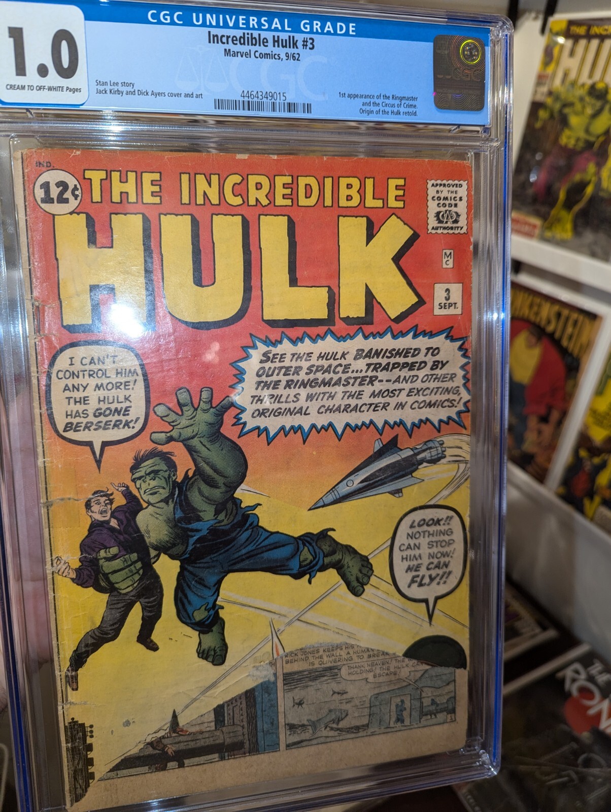 The Incredible Hulk #3 CGC 1.0 First Appearance Of The Ringmaster | eBay
