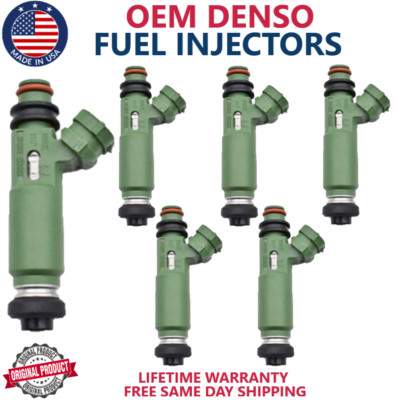 x6 GENUINE DENSO FUEL INJECTORS FOR 1993-2003 Toyota Land Cruiser 4.7L ...