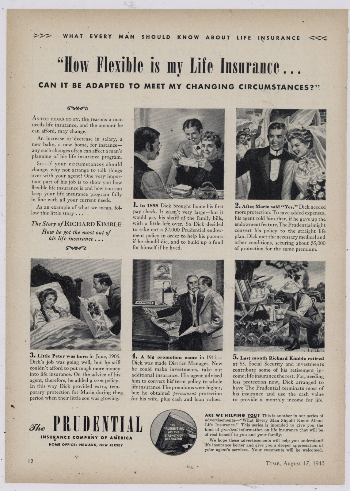 1942 Prudential Insurance Co. Ad: What Every Man Needs to Know about ...