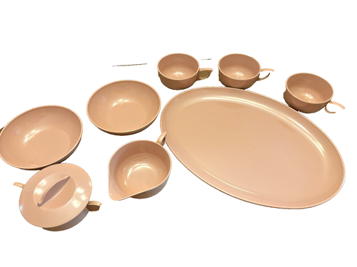 Platter Cups Bowls Sugar Creamer Melamine Miramar Melmac #108 Rose ...