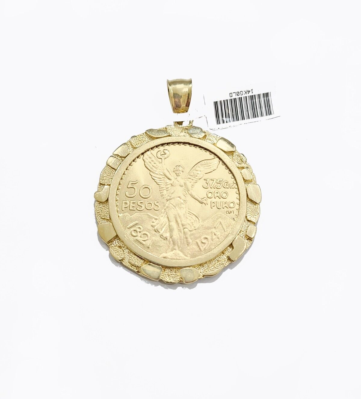 Centenario Coin Copy in Solid Yellow 14k Gold 50 Pesos 1947 Mexico ...