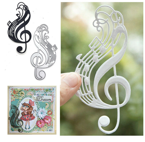 Musical Note Metal Cutting Dies Stencil Scrapbooking Embossing Album ...