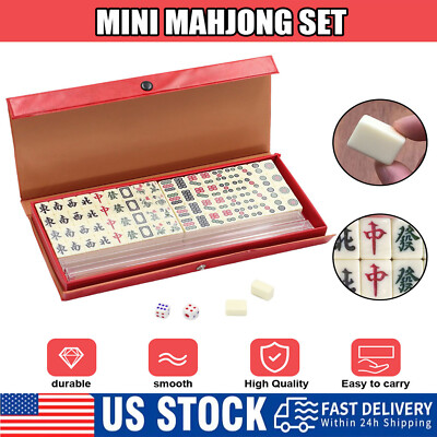 Vintage Chinese Mahjong Set Traditional 146 Tiles Mah-Jong Game Sets W ...