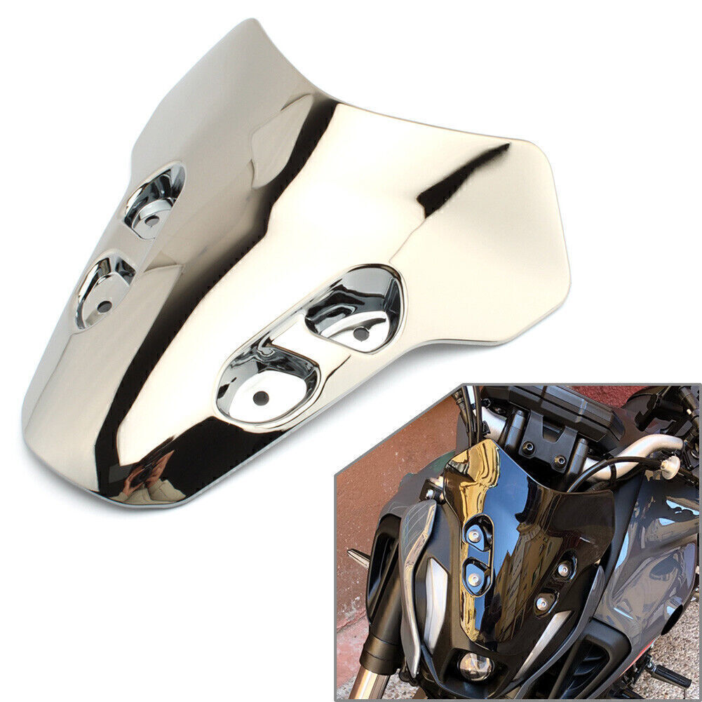 For Yamaha MT07 2021-22 Silver Motorbike Windshield Wind Deflector ...