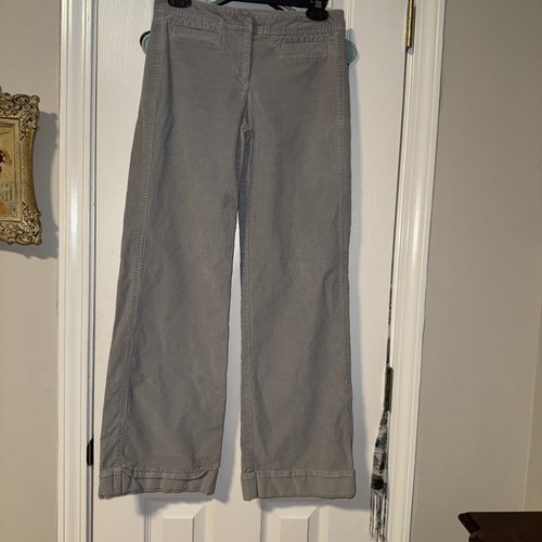 EXPRESS STRETCH Sz 1/2 R Gray Slate Corduroy Cuffed Flare Wide Leg ...