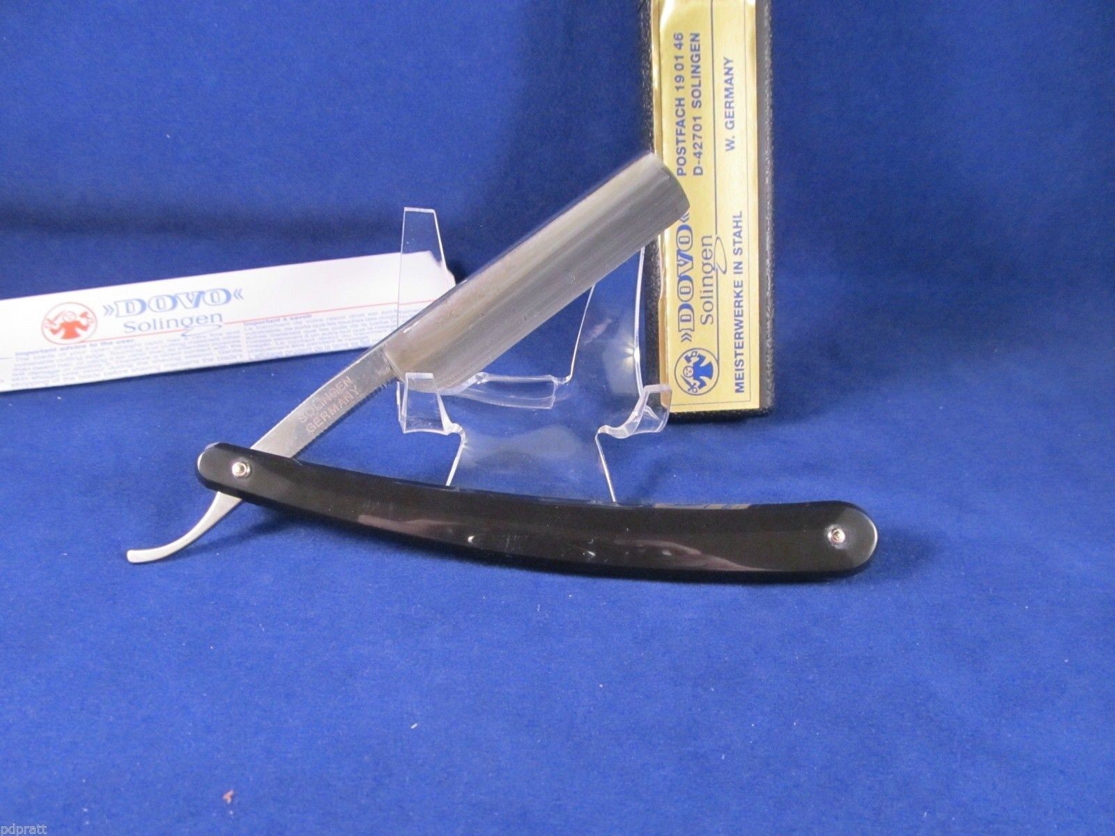 Dovo 5/8 Black Solingen Germany Straight Razor With Blade Etch Mint Box ...
