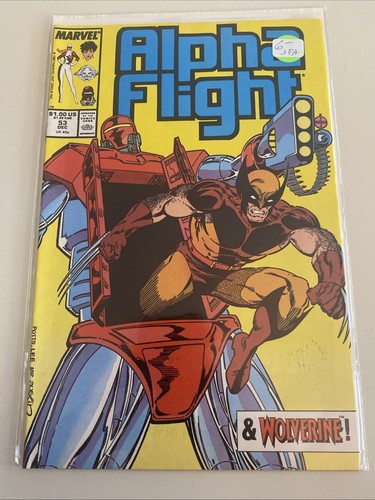 ALPHA FLIGHT # 53 VF MARVEL COMICS 1987 WOLVERINE APPEARANCE JIM LEE | eBay