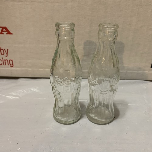 VTG Mini Coca Cola Glass Salesman Sample Bottle Soda Advertising Coke 2 ...