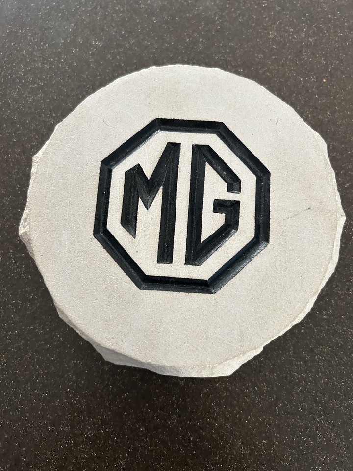 MG Octagon Logo Solid Stone Paperweight Desk Ornament Classic Car Gift ...