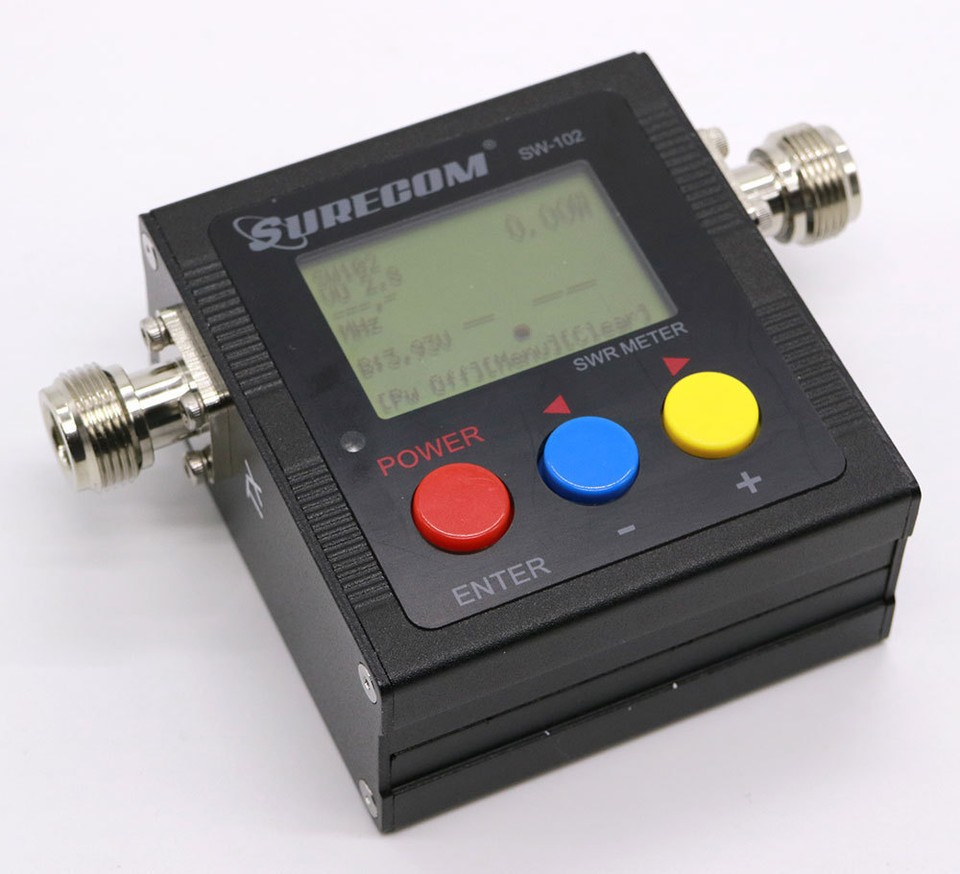 SURECOM Power & SWR Meter SW-102 VHF UHF 126-525Mhz Digital 120W N ...