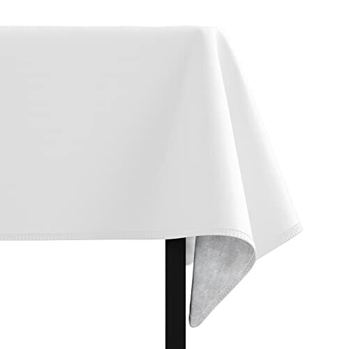 White Vinyl Tablecloths - 70 in. Round - Pack of 1 Round Tablecloth ...