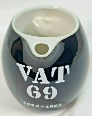 vat 69 vintage scotch whisky liquor pub black pitcher 1863-1963 ...