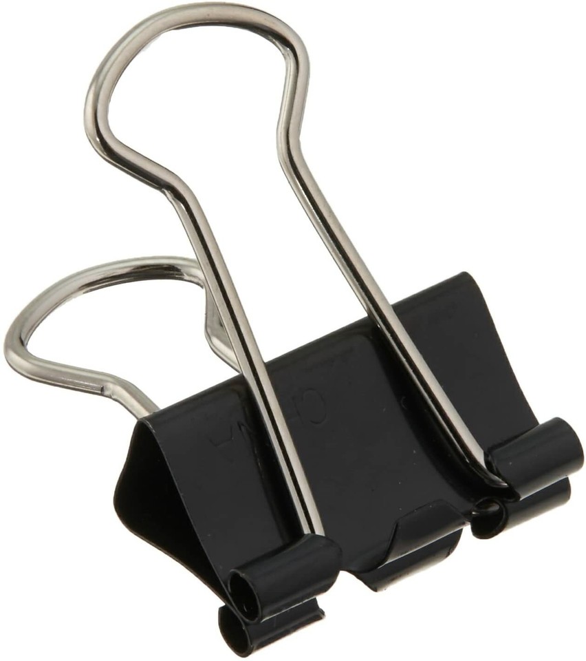 ACCO Binder Clips, Small, Black/Silver, Dozen, Tempered steel, Extra ...