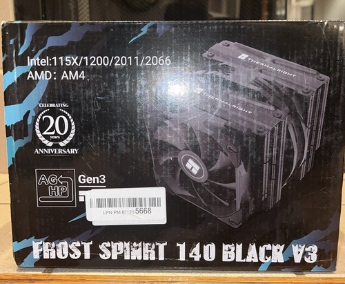 Thermalright Frost Spirit 140 BLACK V3 CPU Air Cooler Dual Tower 4x8mm ...