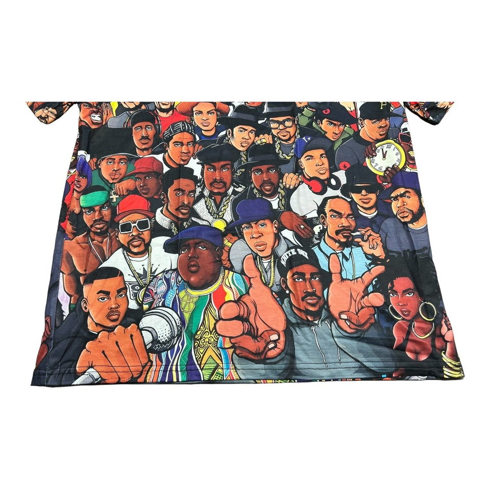 Hip Hop Legends All Over Rapper Print Tee T-Shirt Wu-Tang Snoop Jay-Z ...