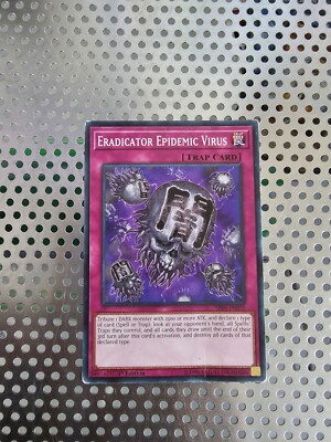 Yugioh Trading Card Trap Card Eradicator Epidemic Virus 1st Edition ...