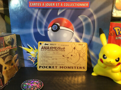 Carte Pokemon Pikachu Boarding Pass Gold ANA Airlines Neuf et Vierge ...
