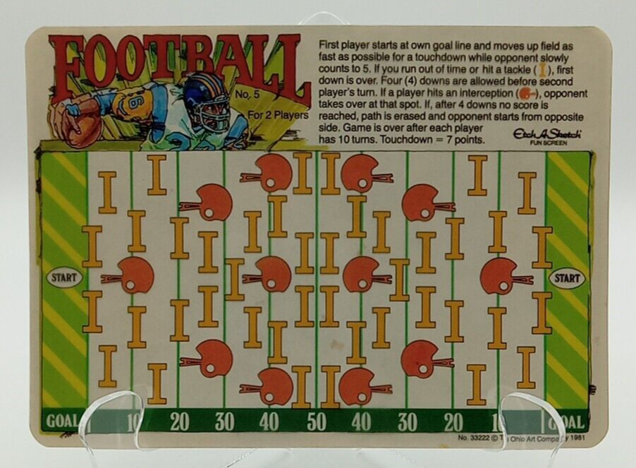 Etch A Sketch 6 Sports Fun Screens Reusable 1983 Ohio Art Vintage ...
