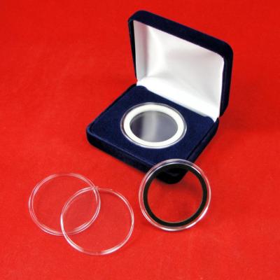 Presentation Blue Velvet Coin Box w/Choice of 1 I Model AirTite Capsule ...