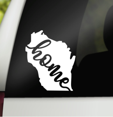 Wisconsin Home Decal, Wisconsin Decal, Car Decal Window Tumbler Laptop ...