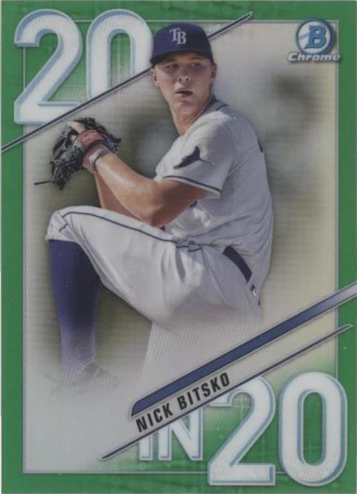 2020 Bowman Draft - 20 in '20 Nick Bitsko #20IN20-NB Green Refractor ...