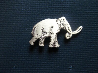 Elephant - 1" Gold Tone hat, lapel, tie pin | eBay