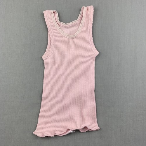 Girls size 000, Bonds, pink ribbed cotton singlet top, GUC | eBay Australia
