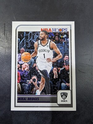2023-24 Panini NBA Hoops Winter - Mikal Bridges #95 Purple Foil ...