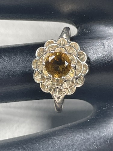 NATALIYA V COLLISTER NVC 925 SILVER CITRINE RING SIZE 7 FLORAL ...