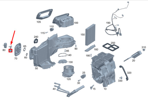 NEW MB GLB X24 HEATING EXPANSION VALVE MOUNTING PLATE A2478304602 ...