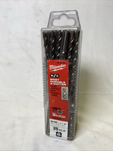 Milwaukee SDS PLUS 2Cutter 3/16" X 4" X 6" - Bulk (25) | eBay